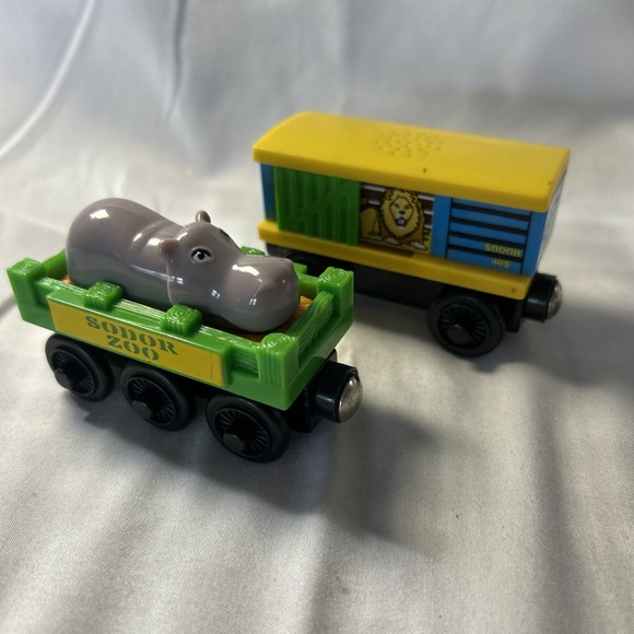 Toys | Thomas Tank Engine Train Friends Wooden Railway Sodor Zoo Hippo ...